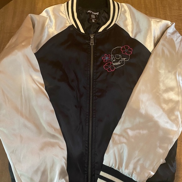 Hot Topic | Jackets & Coats | Silk Skull Letterman Jacket | Poshmark